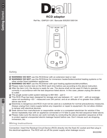 Diall EMP201-UK Instruction manual | Manualzz