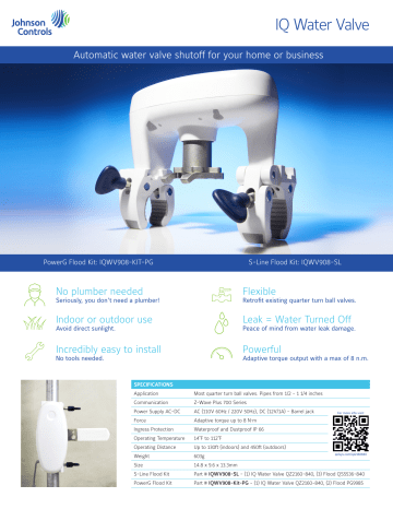Qolsys IQWV908-KIT-PG IQ WATER VALVE Specifications | Manualzz
