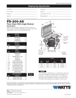 Watts FD-200-AS - Specification | manualzz.com