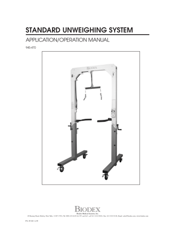 Biodex Standard Unweighing System Operation Manual | Manualzz