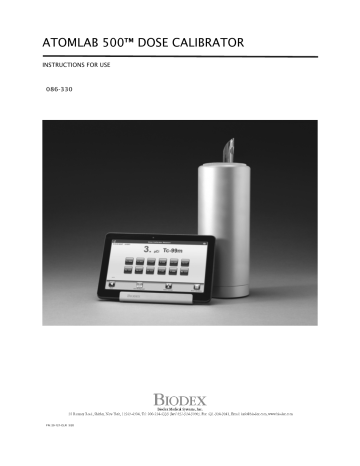 Biodex Atomlab 500 Dose Calibrator Instructions for use | Manualzz