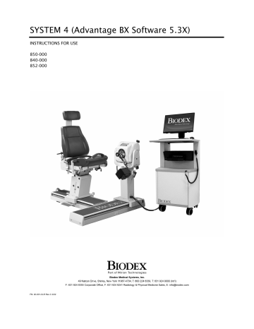 Biodex Multi-Joint System Instructions for use | Manualzz