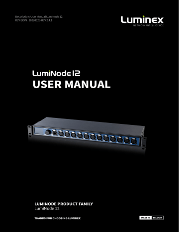Luminex LumiNode 12 User Manual | Manualzz