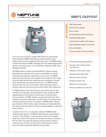 Neptune R900®G RF Endpoint Product sheet | Manualzz