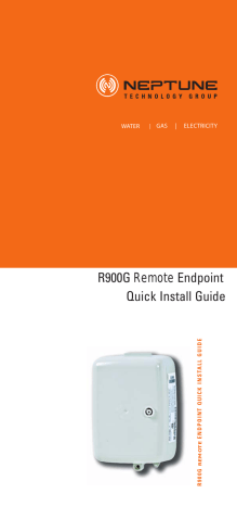 Neptune R900®G RF Endpoint Quick Install Guide | Manualzz