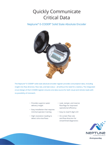 Neptune E-CODER® Product sheet | Manualzz