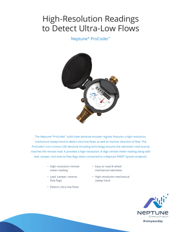Neptune ProCoder™ Product sheet | Manualzz