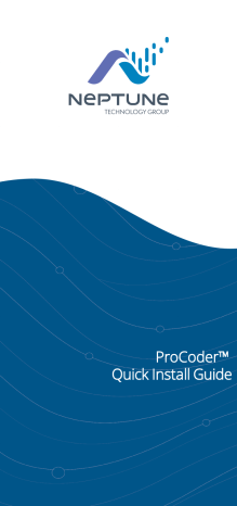 Neptune ProCoder™ Quick Install Guide | Manualzz