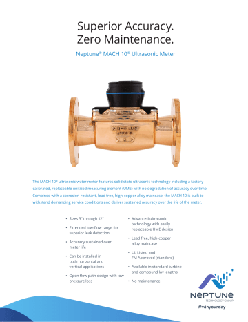Neptune C&I MACH 10 Product sheet | Manualzz