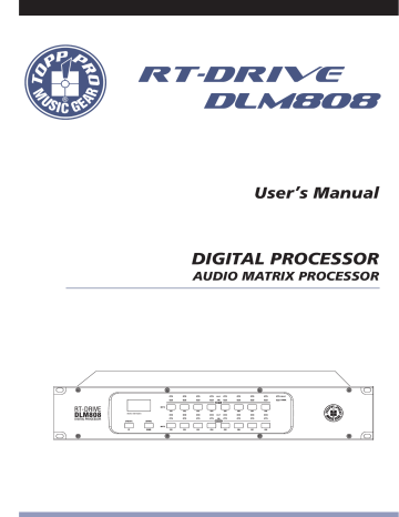 Topp Pro Music Gear DLM-808 Modules Processor Owner's Manual | Manualzz