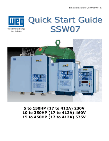 Automation Direct WEG SSW07 Soft Quick Start Guide | Manualzz