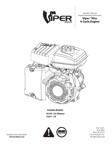 Earthquake 26750 VECTOR COMPACT TILLER Engine Manual | Manualzz