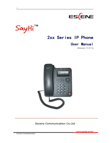 Escene Handset ES220 Series User Guide | Manualzz
