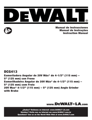 DeWALT DCG413H2 Angle grinder Instruction Manual | Manualzz