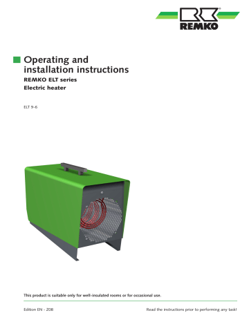 Remko ELT9-6-INOX User Manual | Manualzz