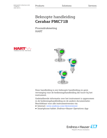 Endres+Hauser Cerabar PMC71B Handleiding | Manualzz