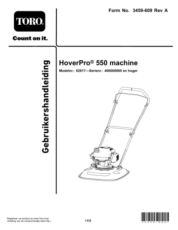 Toro HoverPro 550 Machine Walk Behind Mower Handleiding | Manualzz