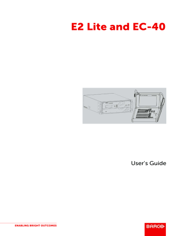 Barco E2 Lite User Guide | Manualzz