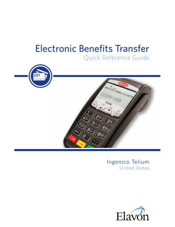 Elavon Ingenico Telium Quick Reference Manual | Manualzz