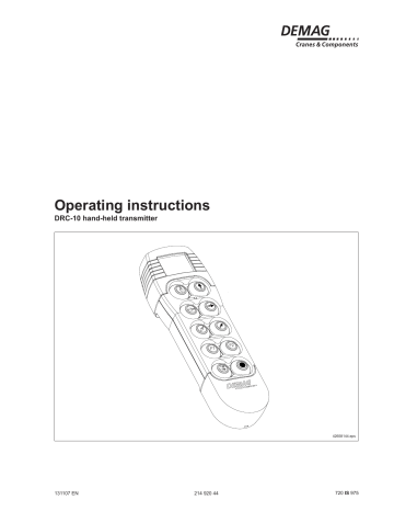 DEMAG DRC-10 Operating Instructions Manual | Manualzz