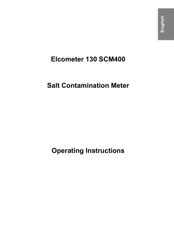 Elcometer SCM400 Operating Instructions Manual | Manualzz