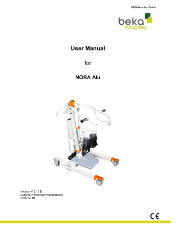 Beka Hospitec NORA Alu User Manual | Manualzz