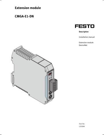 Festo DeviceNet CMGA-E1-DN Installation Manual | Manualzz