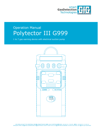 GfG Polytector III G999E Operation Manuals | Manualzz