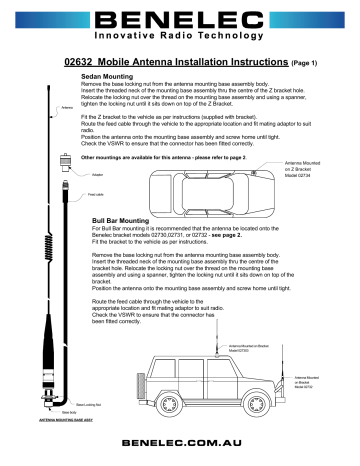 Benelec 02632 Installation Instructions | Manualzz