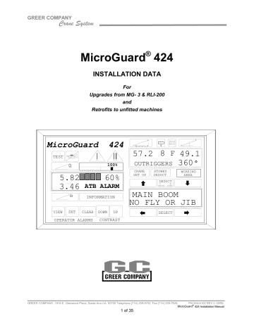 GREER Company MICROGUARD 424 Installation Manual | Manualzz