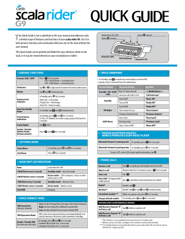 Cardo Systems Scala Rider G9 Quick Manual | Manualzz