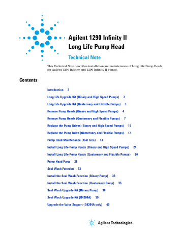 Agilent Technologies 1290 infinity Technical Note | Manualzz