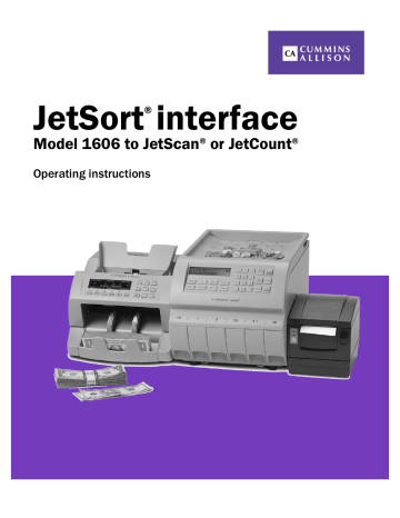 CUMMINS ALLISON JetSort 1606 Operating Instructions Manual | Manualzz