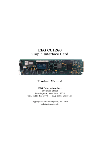 EEG iCap CC1260 Product Manual | Manualzz