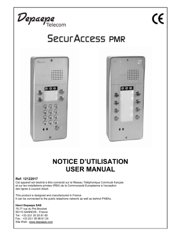 Depaepe Telecom SecurAccess PMR User Manual | Manualzz