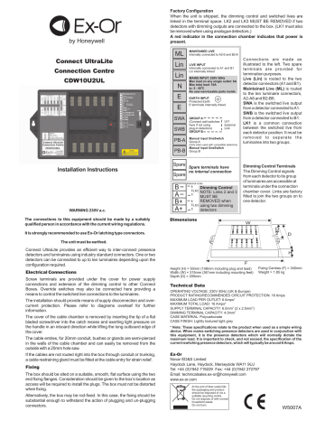 Ex-Or CDW10U2UL Installation Instructions | Manualzz