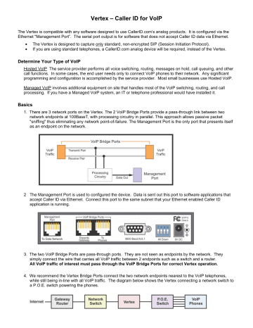 CallerID Vertex Manual | Manualzz