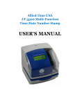 Compumatic MP550 Time Stamp User's Manual | Manualzz