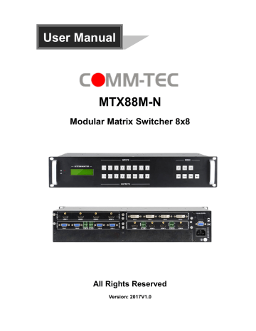 Comm-Tec MTX88M-N User Manual | Manualzz