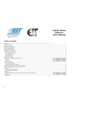 EIT LEDCure User Manual | Manualzz