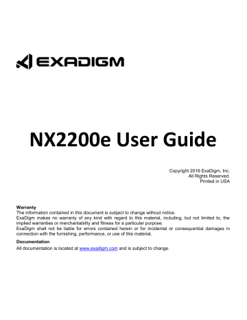 Exadigm NX2200e User Manual | Manualzz