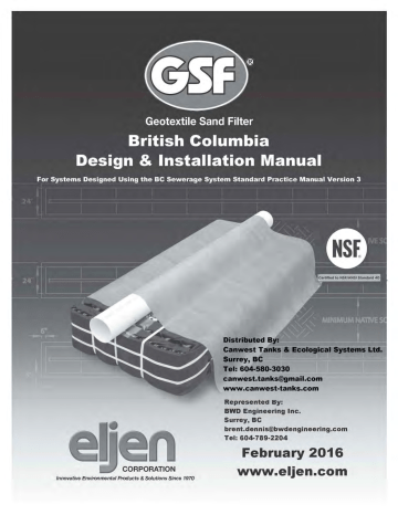 Eljen GSF Installation Instructions Manual | Manualzz