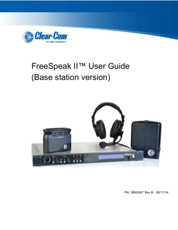 Clear-Com FreeSpeak II User Manual | Manualzz