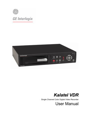 GE Interlogix Kalatel VDR User Manual | Manualzz