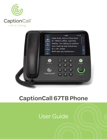 CaptionCall 67TB User Manual | Manualzz