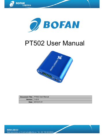 Bofan PT502 User Manual | Manualzz