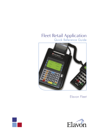 Elavon FLEET Quick Reference Manual | Manualzz