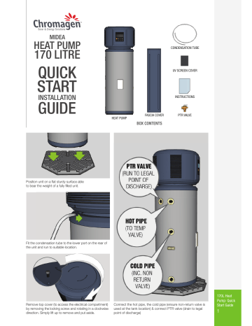 chromagen MIDEA 170L Quick Start Installation Manual | Manualzz