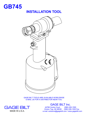 Gage Bilt GB745 User Manual | Manualzz