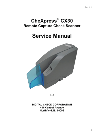 Digital Check CheXpress CX30 Service Manual | Manualzz